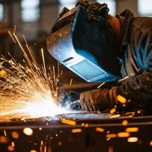 What toxic substance is released when welding stainless steel?